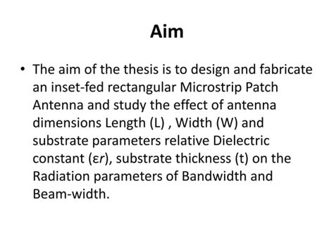 Microstrip Patch Antenna Using Hfss Pptx Physics Science