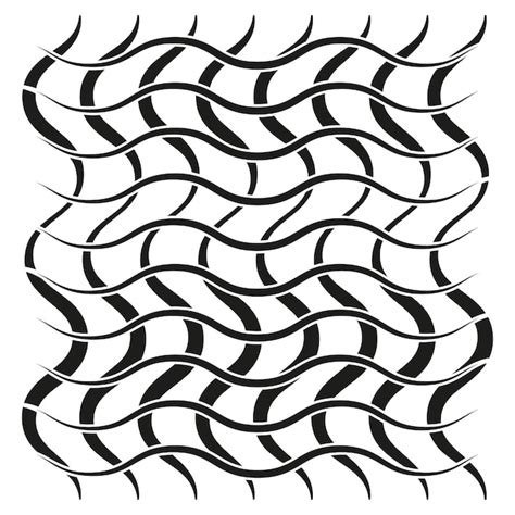 Premium Vector Monochrome Abstract Waves Seamless Vector Pattern Vector Illustration Eps 10