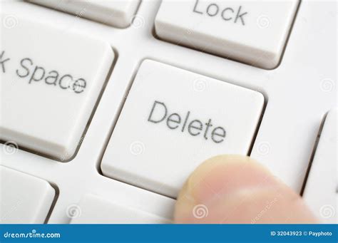 Pressing Delete Key Stock Image Image Of Closeup Communication 32043923