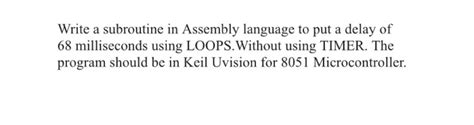 Solved Write A Subroutine In Assembly Language To Put A