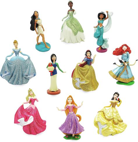 Disney Store Figurine Playset 10 Figures Princesses In Classic Gowns