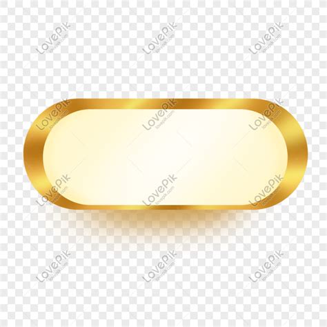 황금 단추 레이블 Png 일러스트 무료 다운로드 Lovepik