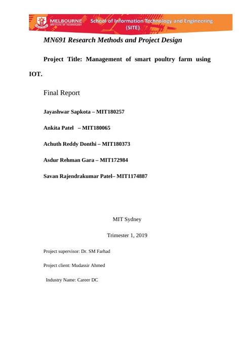 management of smart poultry farm using iot
