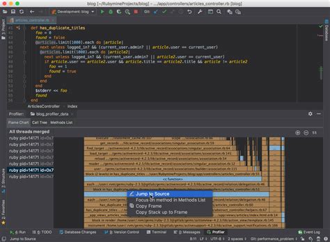 Profile Ruby And Rails Apps With Rbspy In Rubymine The Rubymine Blog