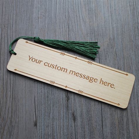 Custom Wooden Bookmark Personalized Wood Bookmark Customized