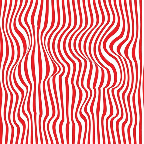 Modern Simple Abstract Wavy Red Color Vertical Line Distort Pattern