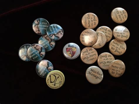 made buttons for everyone we also made individual buttons with their