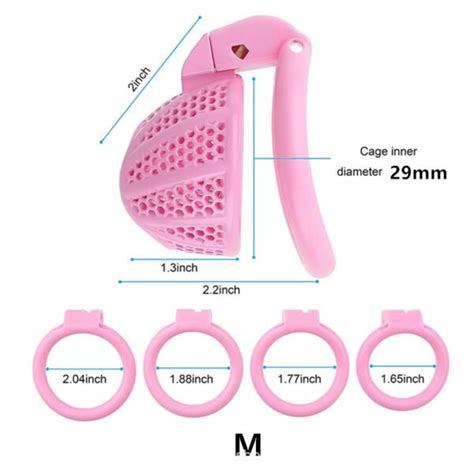 Pink Cock Cage Micro Sissy Resin Mesh Chastity Cage