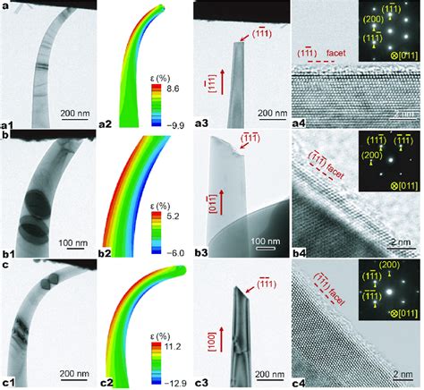 In Situ Bending Of The Single Crystal Diamond Nanoneedles A Bending