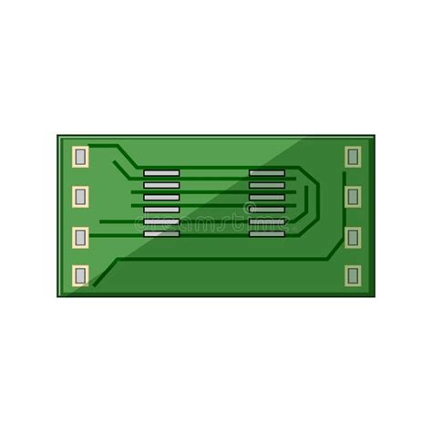 Capacitor Circuit Board Cartoon Vector Illustration Stock Illustration