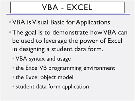 PPT Mastering Babe Data Forms With VBA In Excel PowerPoint Presentation ID 9692082