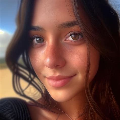 Premium Ai Image Stunning Portrait Beautiful Brown Eyes 75mm Photo