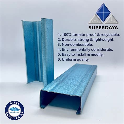 C Channel C Section Blue Tinted C75 Shopee Malaysia