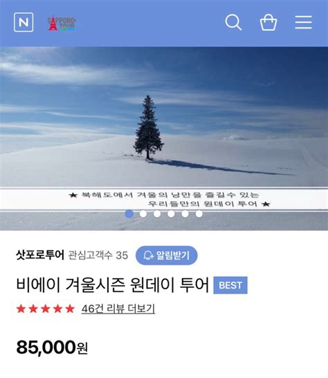 일본 삿포로 비에이후라노삿포로 일일 버스 투어 크리스마스 트리 비에이투어 예약방법 솔직후기 네이버 블로그