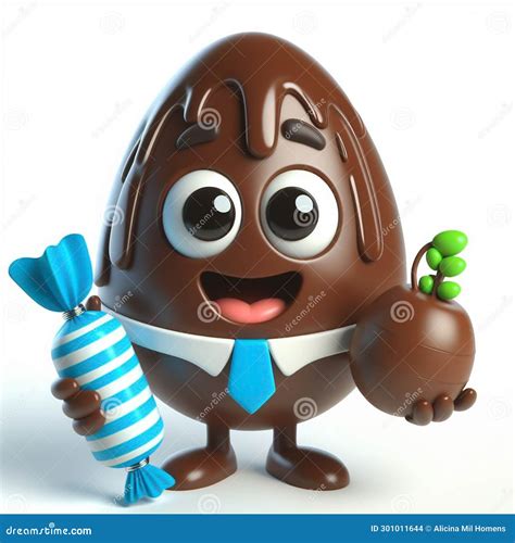 Funny Chocolate Easter Egg Cartoon Religion And Culture Stock Illustration Illustration Of