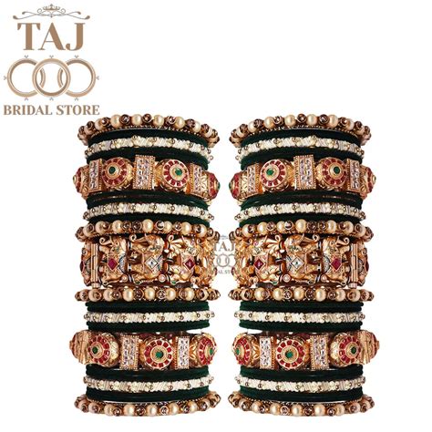 Heavy Bridal Chuda For Weddings With New Elephant Design Taj Bridal Store