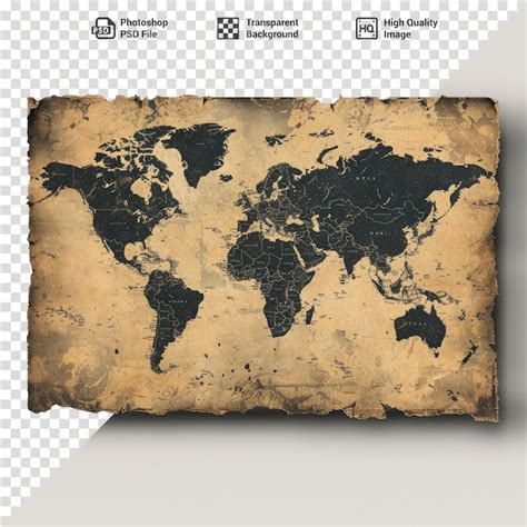 Premium Psd Psd A Map Of The World