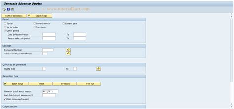 PC00 M18 GENKON SAP Tcode Generate Absence Quotas