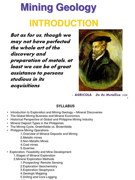 introduction to mining geology pdf mining ore