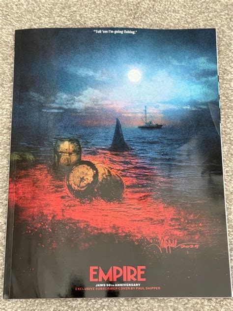 New Empire Magazine Jaws 50th Anniversary June 2025 Subscriber Cover