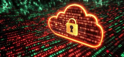 Cloud Security Concept With Digital Lock Symbolizing Data Protection In