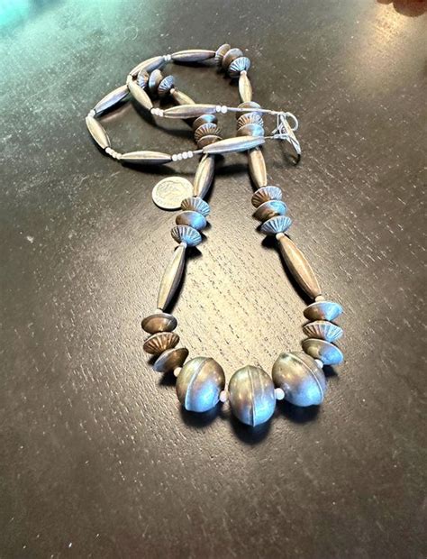 Navajo Bead Necklace Long Unique Design Vintage Nice… Gem