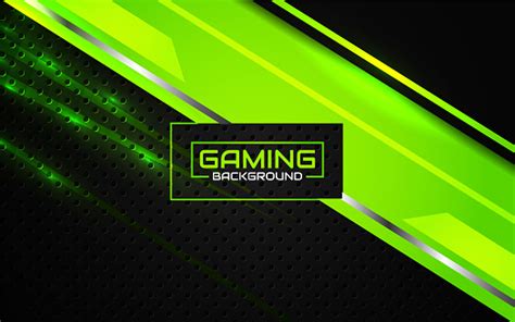 현대 E스포츠 모양의 추상적인 미래 지향적인 블랙과 그린 게이밍 배경 벡터 디자인 템플릿 기술 개념 3차원 형태에 대한 스톡