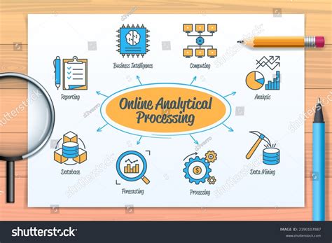 Online Analytical Processing Chart Icons Keywords Stock Vector Royalty Free 2190107887