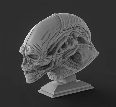 👽 Alien Newborn Bust・ Stl File For 3d Printing・cults