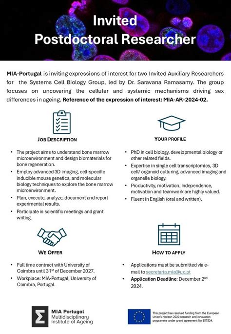 📢 Interested In Making A Meaningful Impact In Ageing Research Join Our Team And Help Drive