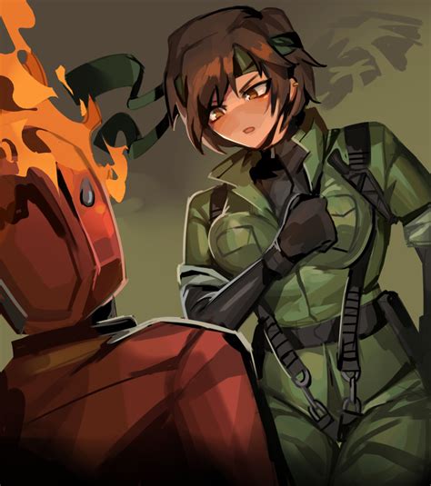 Safebooru 1girl 1other Absurdres Bandana Belt Big Boss Big Boss