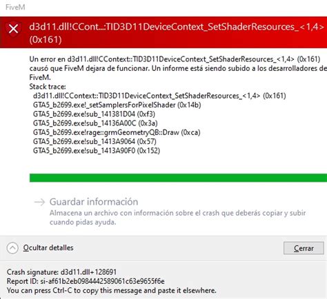 game crashing setsamplersforpixelshader fivem client support cfx