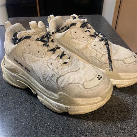 Balenciaga Triple S White Sneakers Comes With Depop
