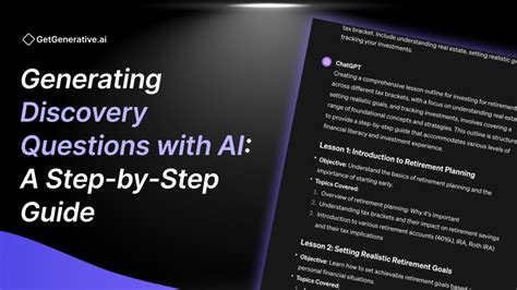 generating discovery questions with ai a step by step guide