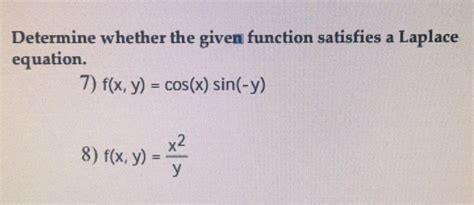 solved determine whether the given function satisfies a