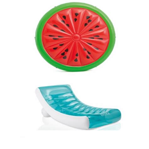 Intex Giant Inflatable 72in Watermelon Float And Inflatable Rockin
