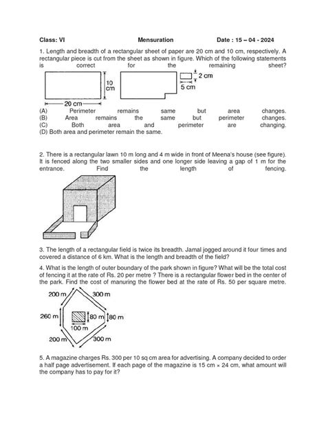 Olympiad Questions Apr 2ndd Week Pdf Length Rectangle