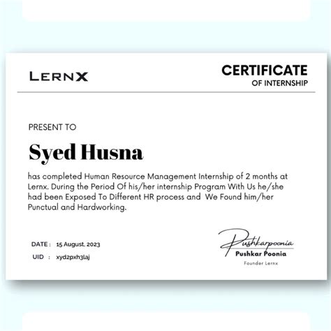 syed husna on linkedin internshipcompletion lernx