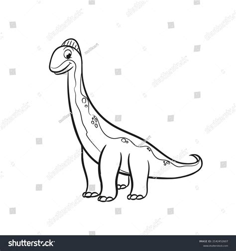 브라키오사우루스 만화 그림 스톡 벡터로열티 프리 2142452607 Shutterstock