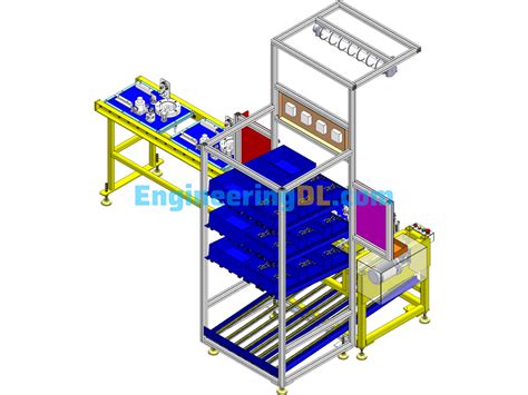 Automatic Flip Manual Assembly Line Solidworks 3d Exported
