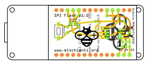 Shield Arduino MKR WiFi Per Supporto Memorie Flash SPI Renzo Mischianti
