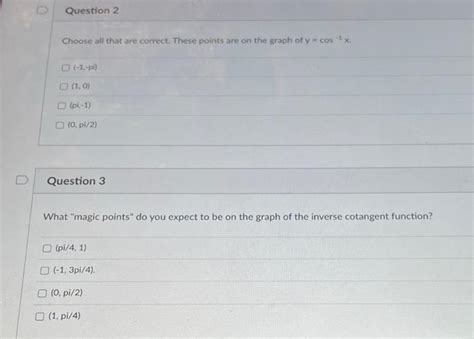 solved choose all that are correct these points are on the