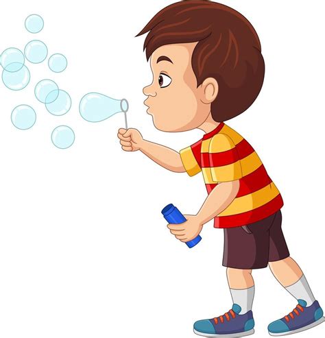 Cartoon Blowing Bubbles Clip Art Cute Blowing Bubbles Icon Cartoon