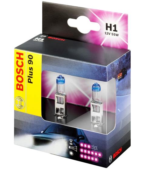Pack 2 ampoules H1 Bosch 90 plus 55W 12V YakaEquiper