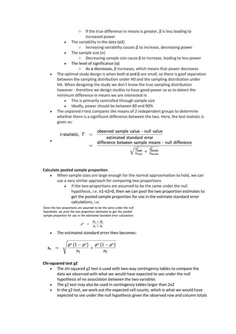 Stat115 Full Notes Stat115 Introduction To Biostatistics Otago Thinkswap