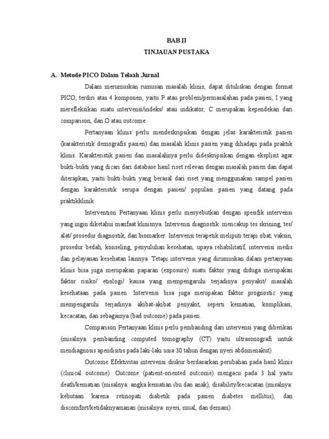 Metode Pico Dalam Telaah Jurnal Dan Konsep Persalinan Pdf