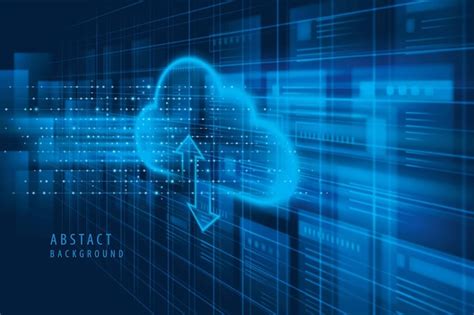 Premium Vector Abstract Data Center Background Cloud Storage