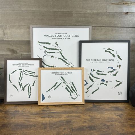 Any Course In The World Golf Course Map Print The Golf Project