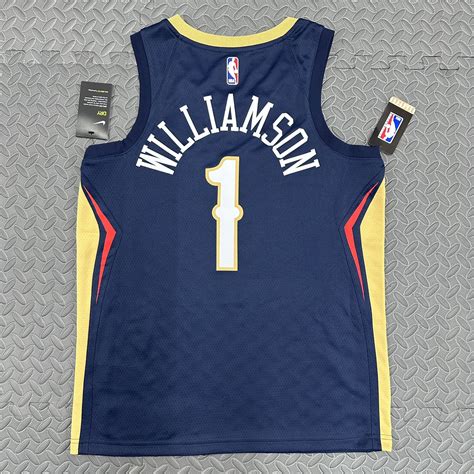 Nike New Orleans Pelicans Zion Williamson Navy Dri Fit Swingman Jersey