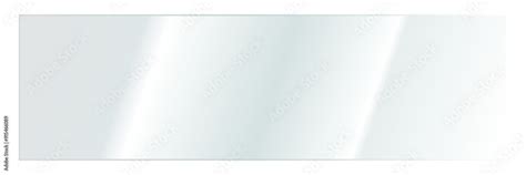 Glass With Reflection Banner Rectangle Glass Plate Stock Vector